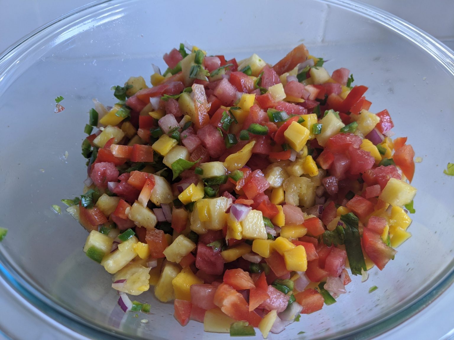 Watermelon Mango Salsa Recipe - Kitchen Foliage